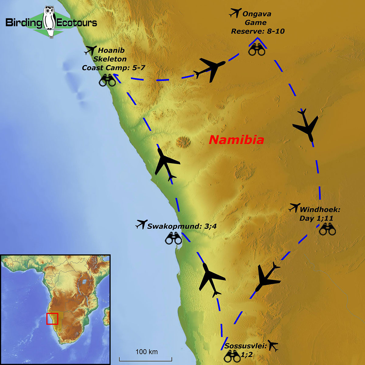Quintessential Namibia Birding and Wildlife Photo Tour